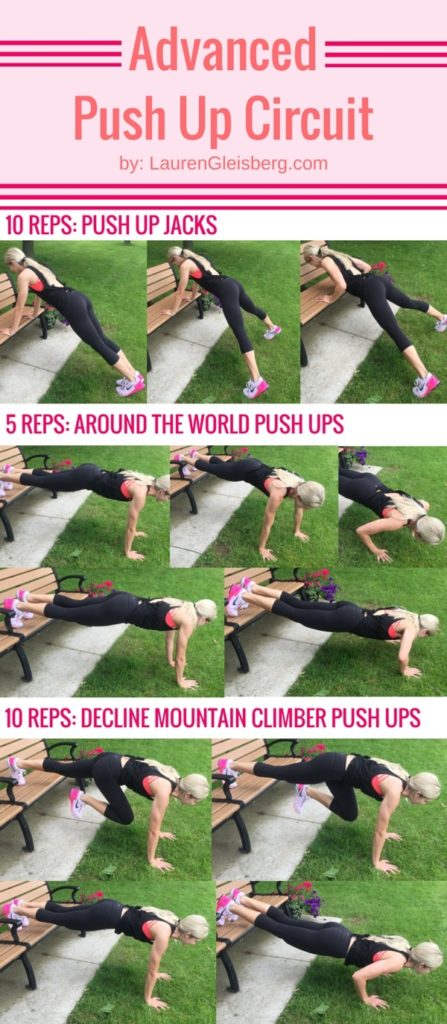 Advanced Push Up Circuit (Chest & Triceps) - Lauren Gleisberg
