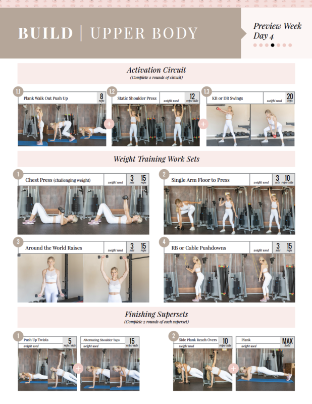 Fall Challenge Sample Workout: Build Upper Body (Day 4) - Lauren Gleisberg