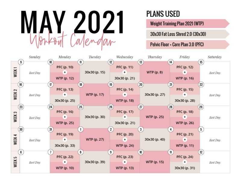 NEW Pelvic Floor + Core Plan 3.0 & May Workout Calendar - Lauren Gleisberg