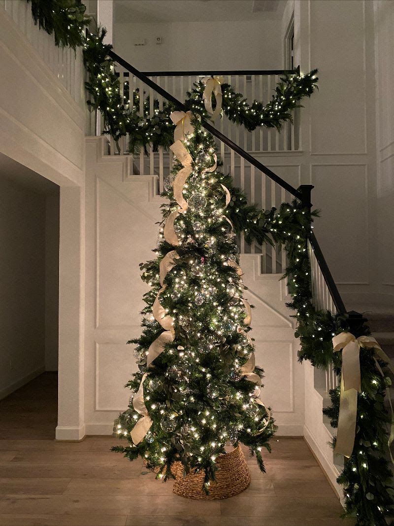 Budget-Friendly Cedar and Eucalyptus Christmas Garland + Tree